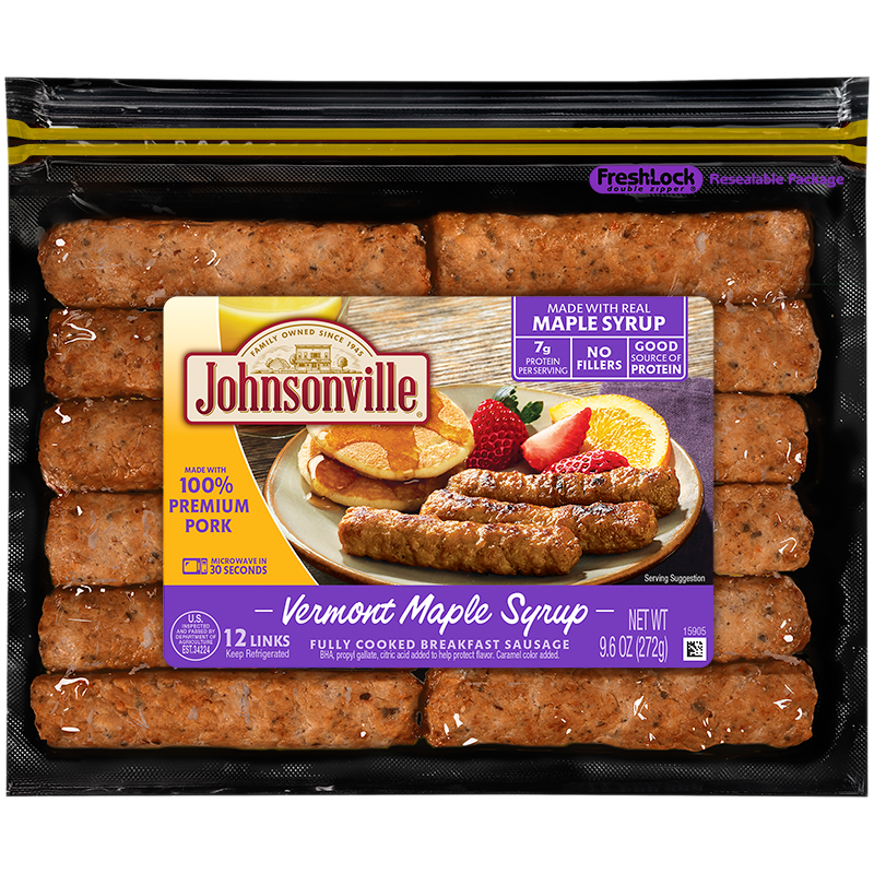 101795 Vermont Maple Syrup Fully Cooked Breakfast Sausage Links ...
