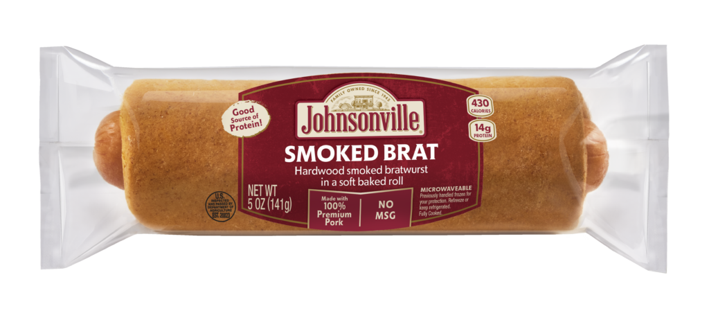 104034 Smoked Brat in a Soft Baked Roll - Johnsonville - Foodservice